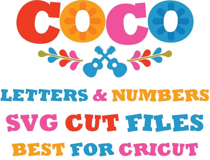 COCO letters and numbers SVG graphic files. Individual letters | Etsy