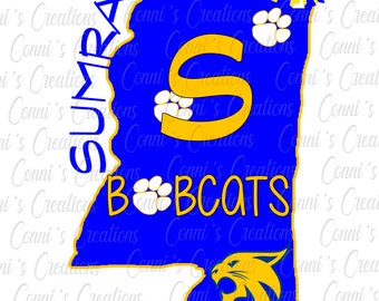 Sumrall Bobcats sublimation digital design png | Etsy