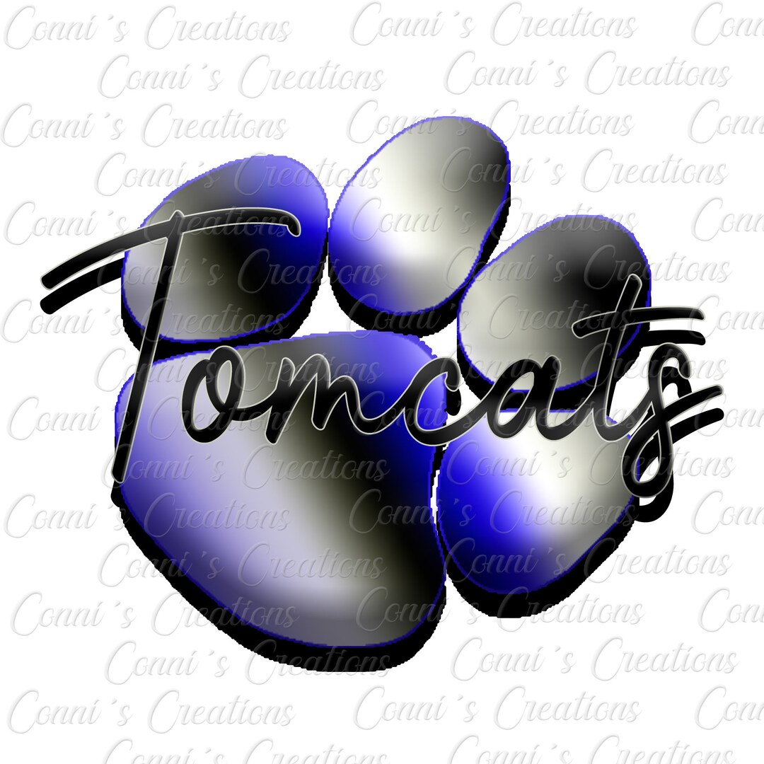 Tomcats Paw Digital Sublimation Design - Png - Etsy