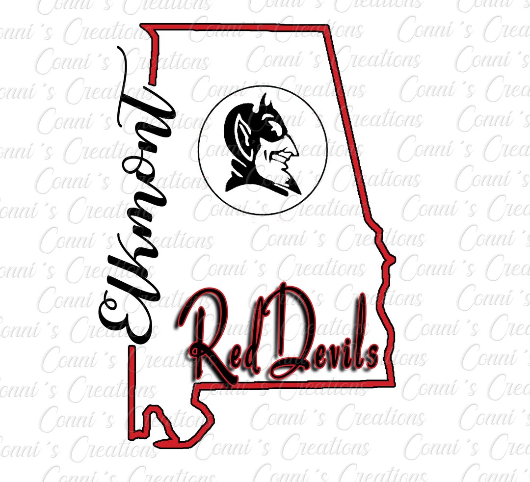 Elkmont Red Devils Digital Sublimation Design Png - Etsy