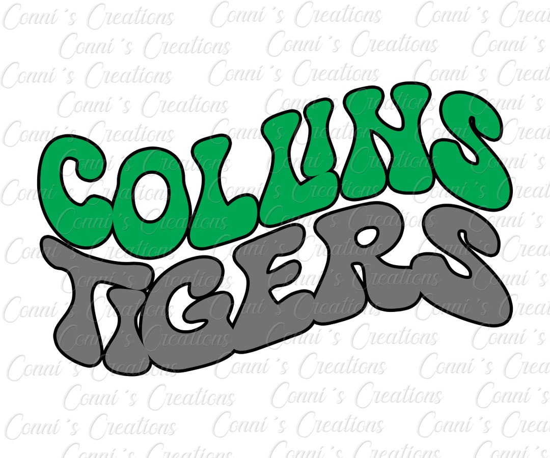 Collins Tigers - Retro Digital Sublimation Design - Png - Etsy