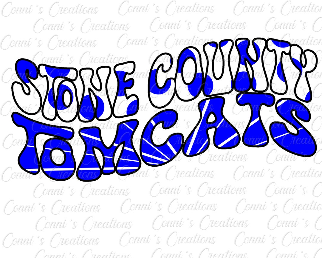Stone County Tomcats - Retro -digital Sublimation Design - Png - Etsy