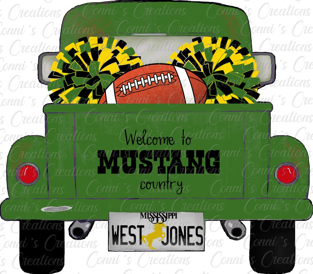 West Jones Mustangs Digital Sublimation Design -png - Etsy