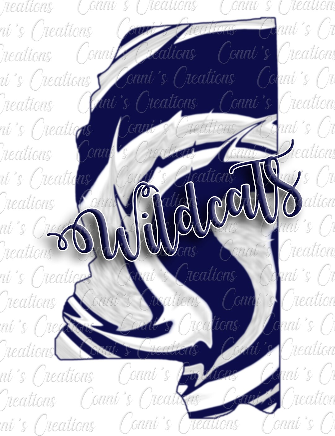 Greene County MS Wildcats Tie Dye Sublimation Digital Design - Png - Etsy