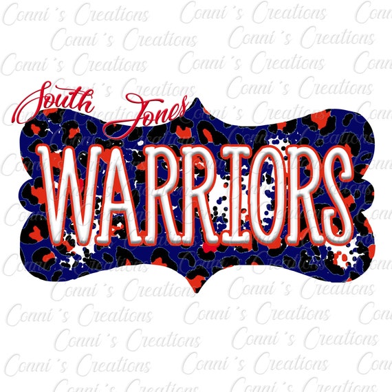 png South Jones Elementary Warriors digital Sublimation Design Art ...