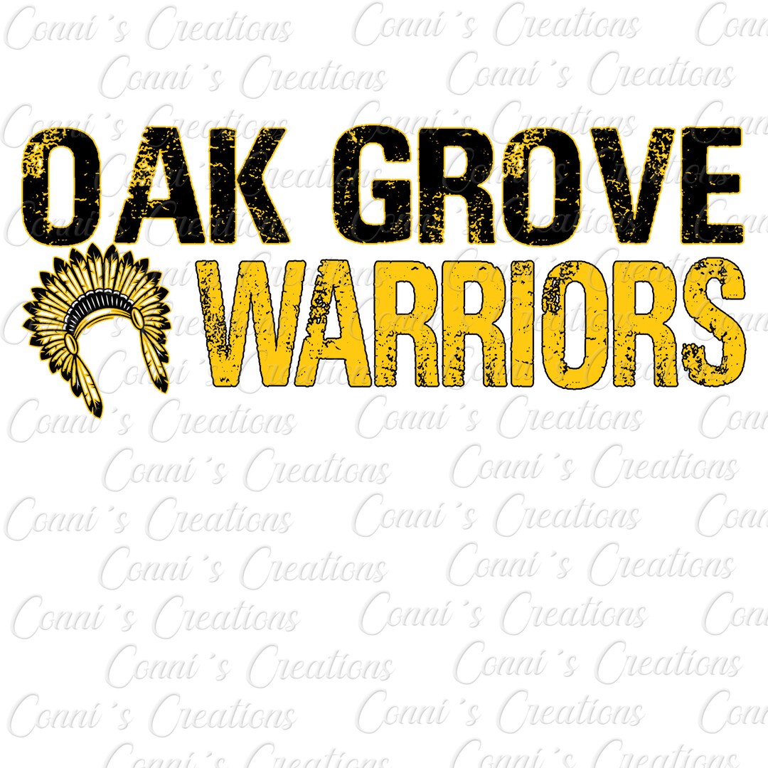 Oak Grove Warriors Digital Sublimation Design - Png - Etsy