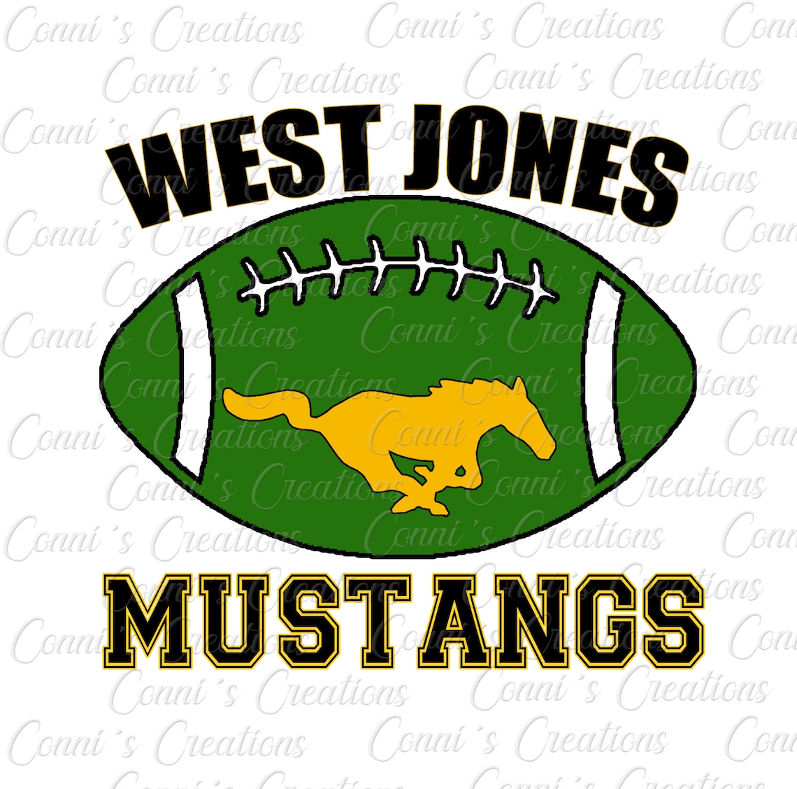 West Jones Mustangs Sublimation Digital Design png | Etsy
