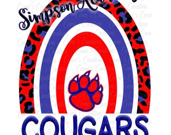 Simpson Academy Cougars PNG Digital Download Digital Art Mendenhall MS ...