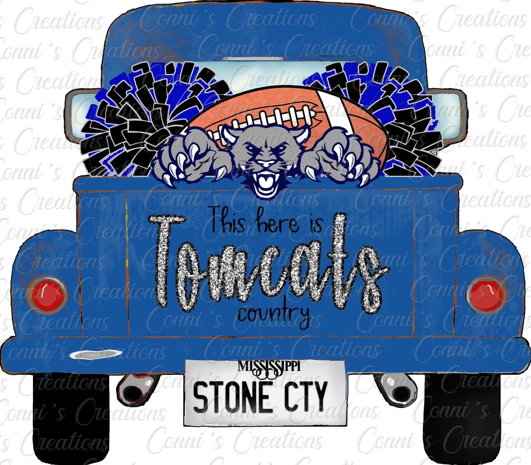 Stone County Tomcats - Vintage Truck - Digital Sublimation Design - Png ...