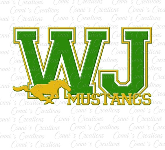 West Jones Mustangs Sublimation Digital Design Png - Etsy