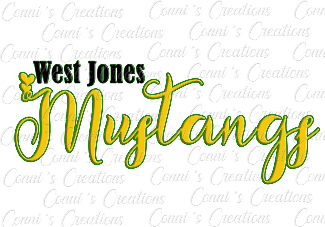 West Jones Mustangs Sublimación Digital Diseño png - Etsy España