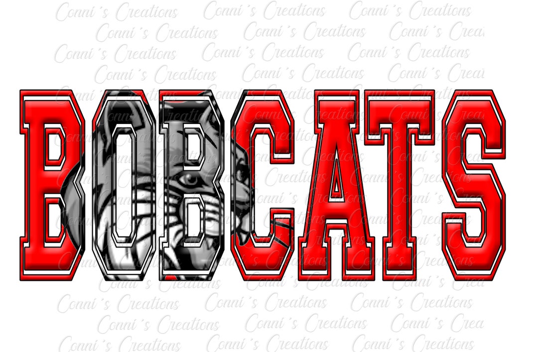 Bobcats Digital Sublimation Design - Red- Png - Etsy