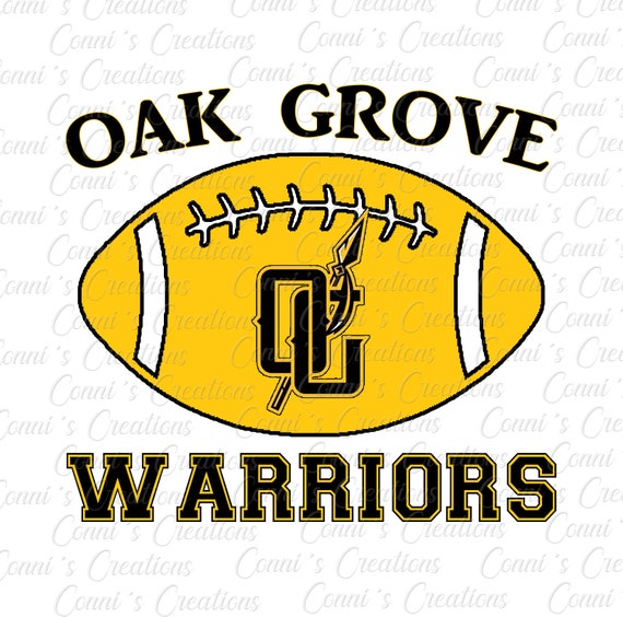 Oak Grove Warriors Football Digital Sublimation Design Png - Etsy