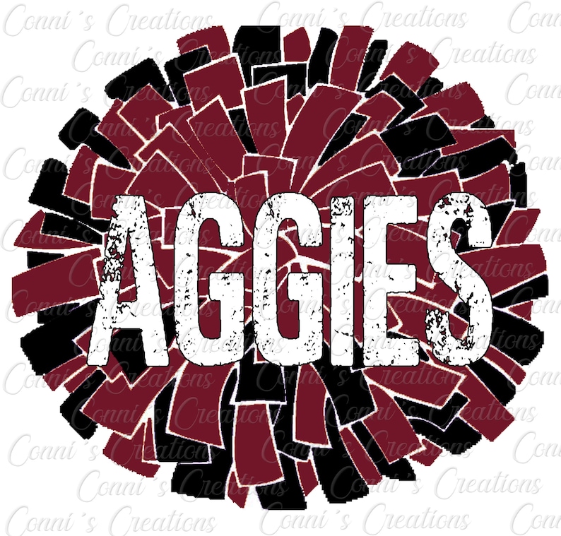 Aggies Pom Pom Sublimation Digital Design Png - Etsy