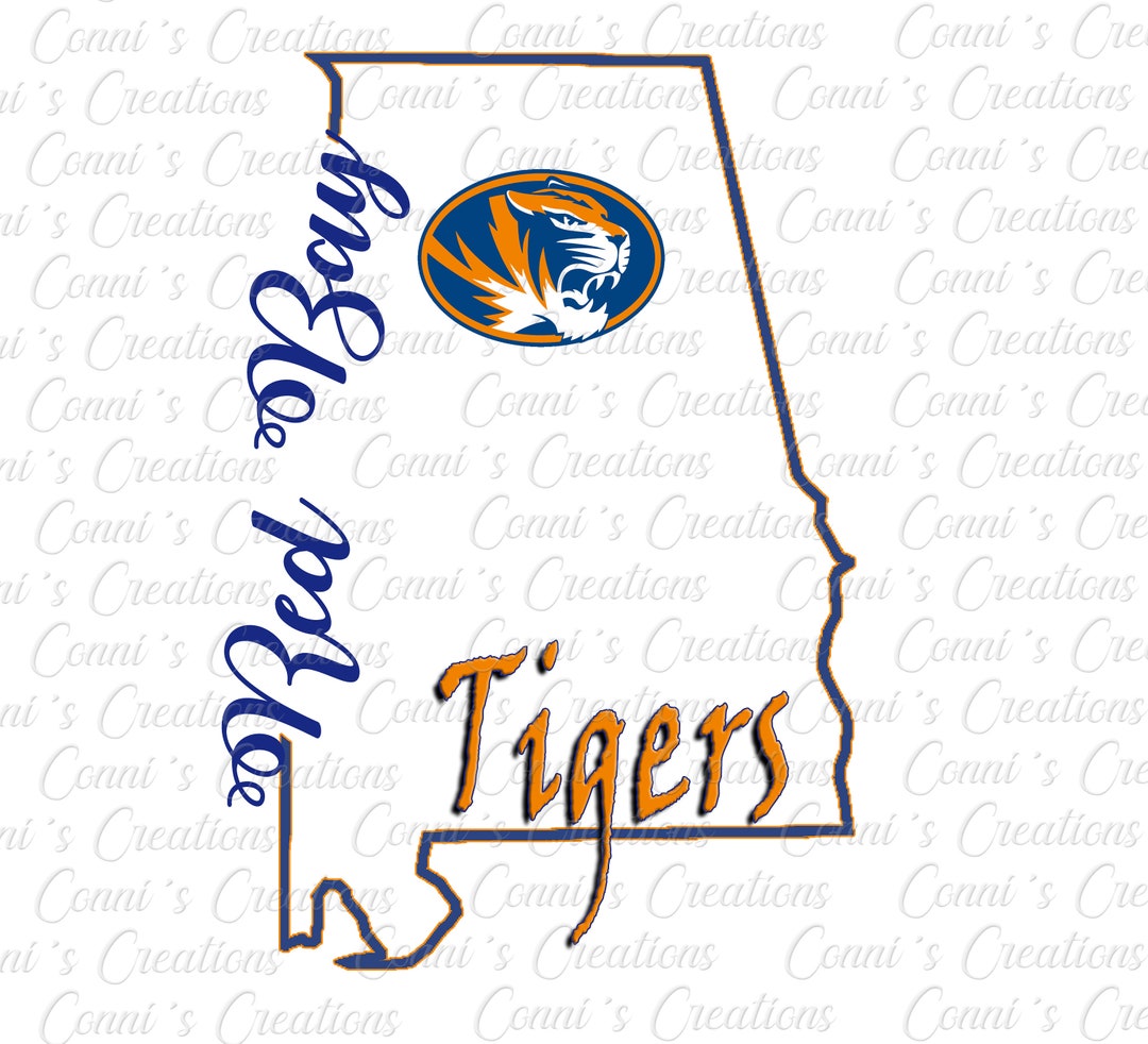 Red Bay Tigers Digital Sublimation Design - Png - Etsy