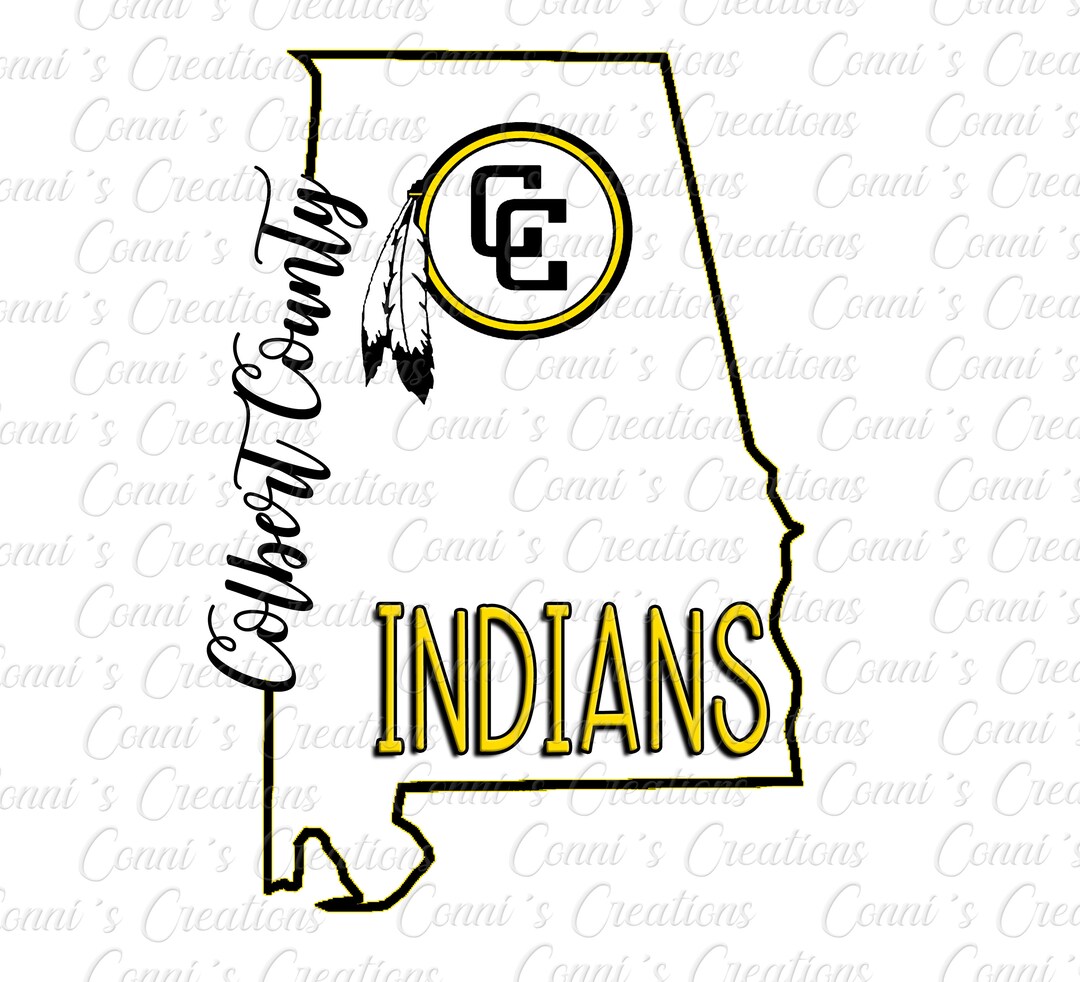 Colbert County Indians Digital Sublimation Design - Png - Etsy