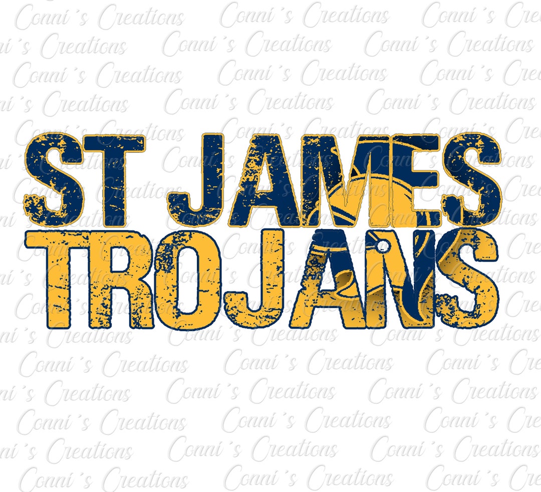 St James Trojans - Digital Sublimation Design - Png - Etsy