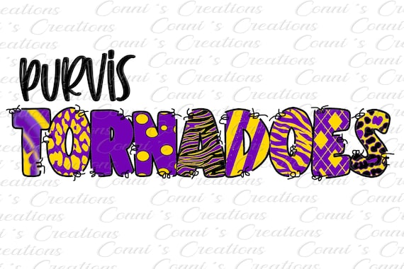 Purvis Tornadoes Cute Digital Sublimation Design Png - Etsy