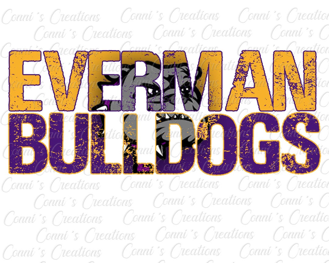 Everman Bulldogs Print Sublimation Digital Design - PNG - Etsy
