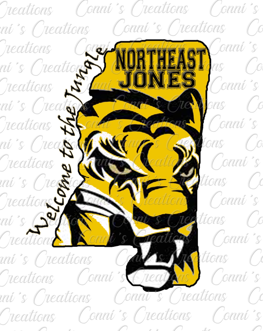 Northeast Jones Tigers Sublimation Digital Design - Png - Etsy