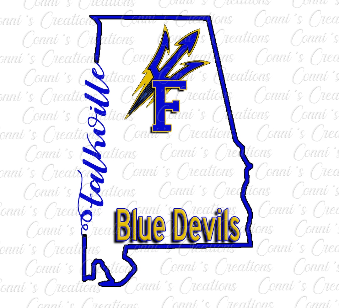 Falkville Blue Devils Digital Sublimation Design - Png - Etsy