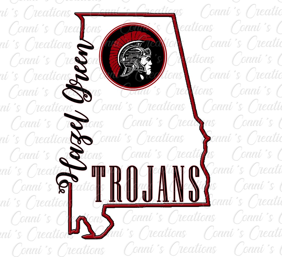 Hazel Green Trojans Digital Sublimation Design - Png - Etsy