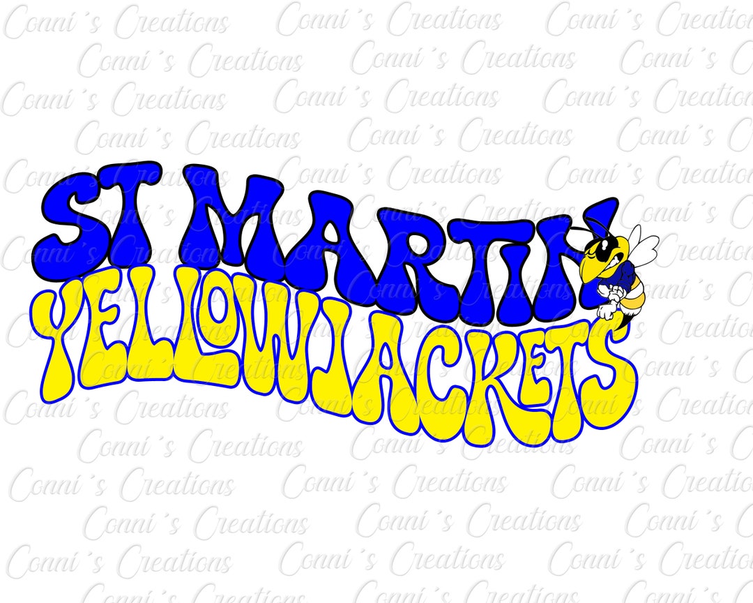 St. Martin Yellowjackets --retro--digital Sublimation Design - Png - Etsy