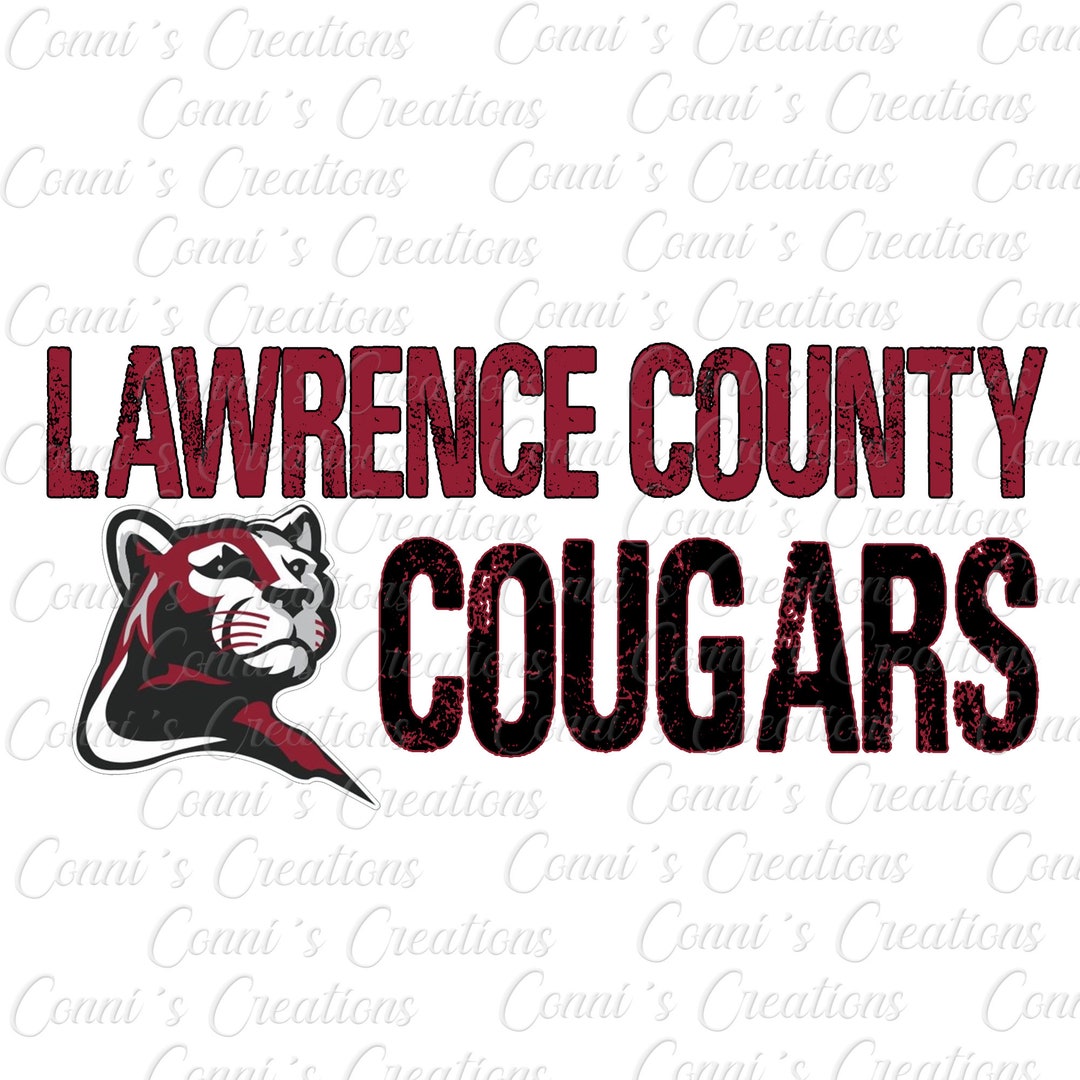 Lawrence County Cougars Digital Sublimation Design - Png - Etsy