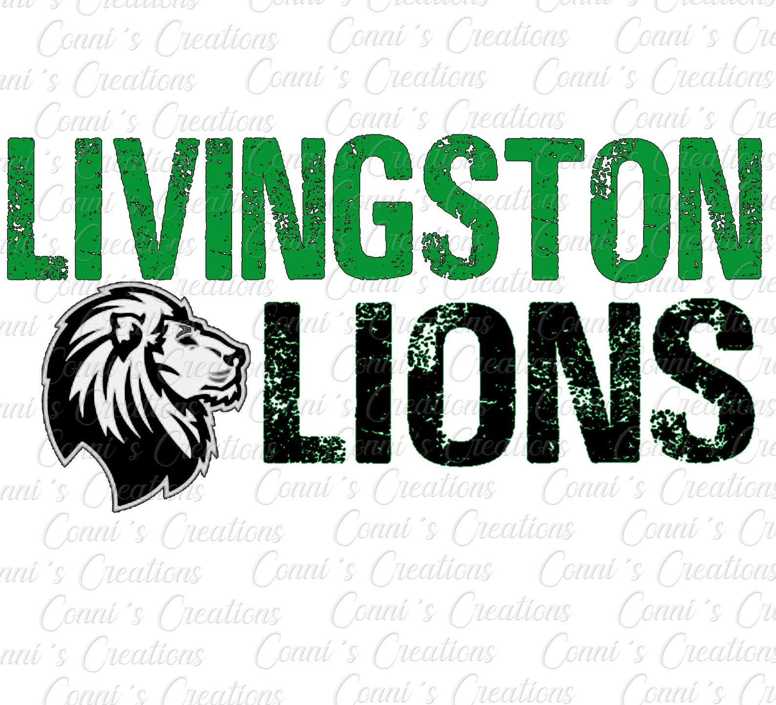 Livingston Lions Sublimation Digital Design - Png - Etsy