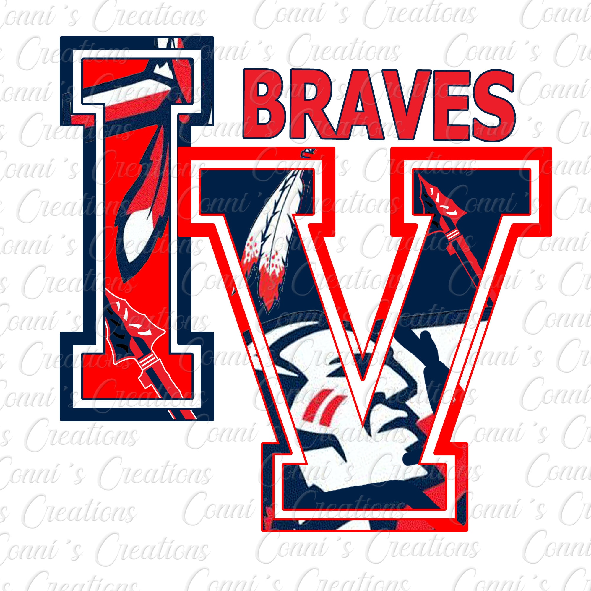 Indian Valley Braves Digital Sublimation Design - Png - Etsy