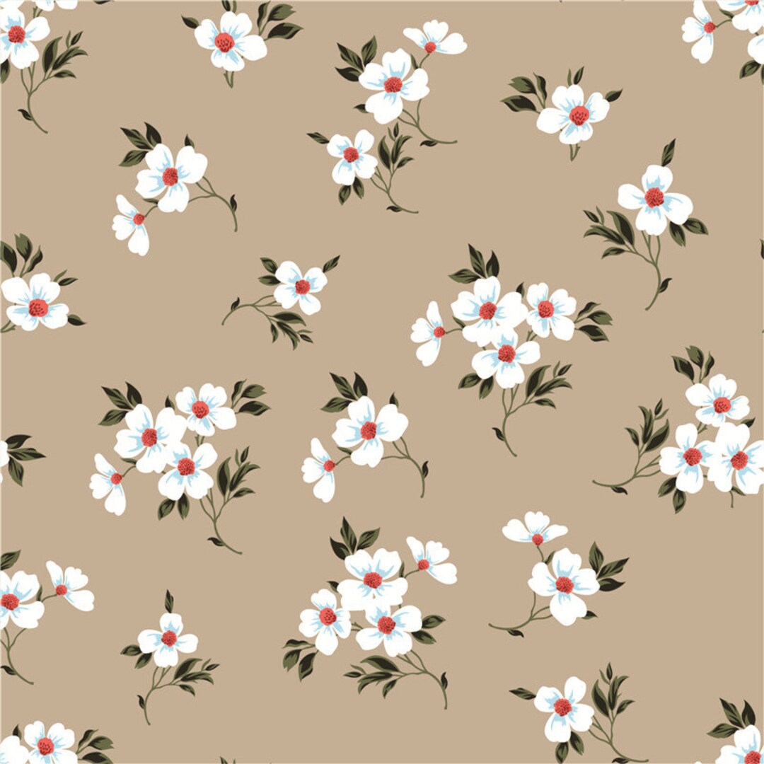 4 Stretch Way Polyester/spandex Matt Small Flower Fabric Print Work for ...