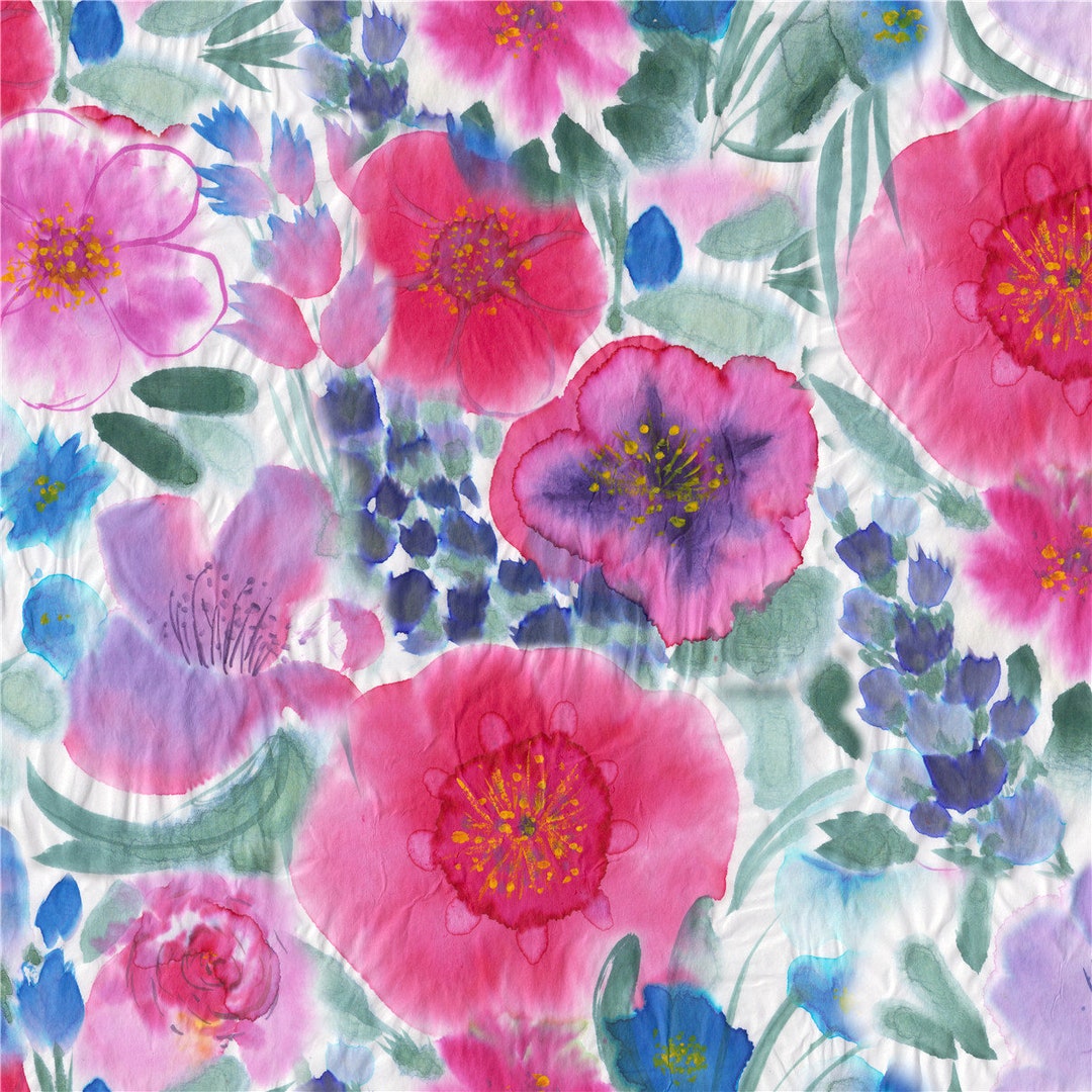 20510 4 Stretch Way Polyester Spandex Flower Print for Swimwear, Bikini ...