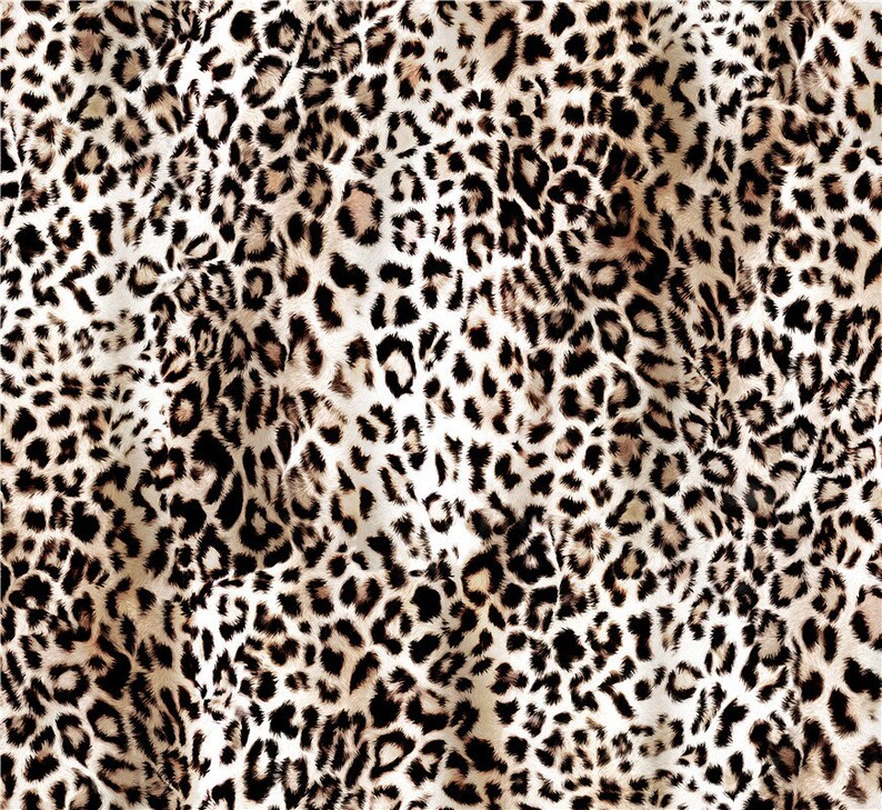 4 Stretch Way Polyester/spandex Matt Leopard Fabric Print Work - Etsy