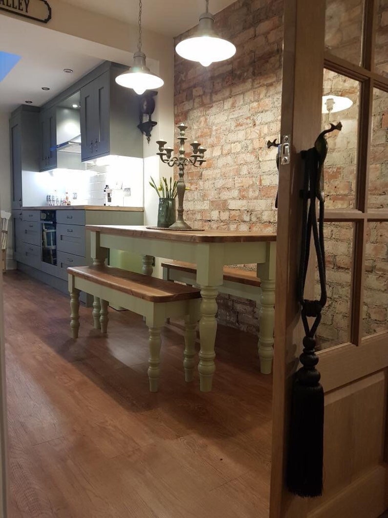 Farmhouse Dining Table 7ft X 3ft and One 6ft Bench in Any - Etsy