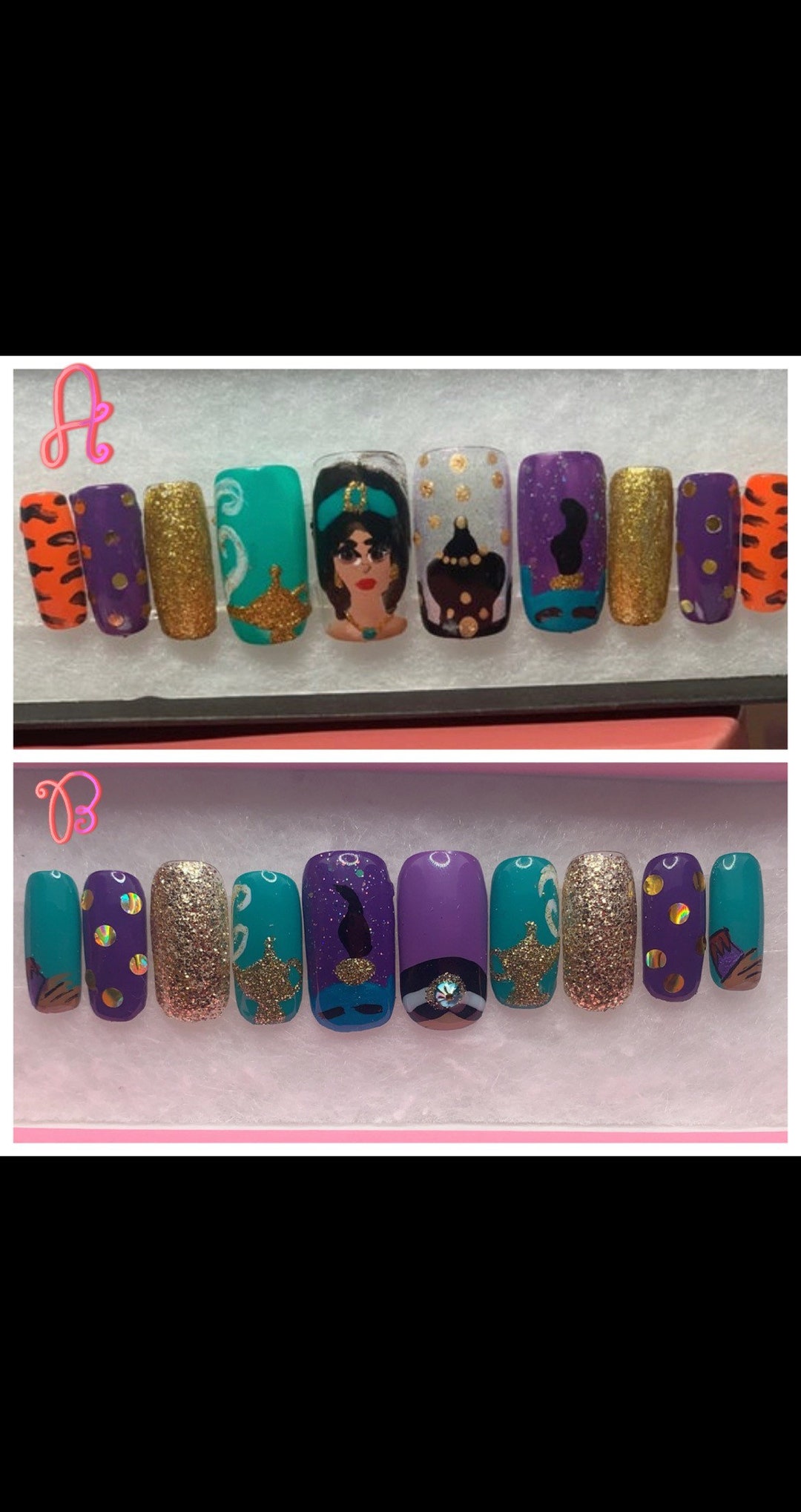 Inspired Aladdin Nails - Etsy