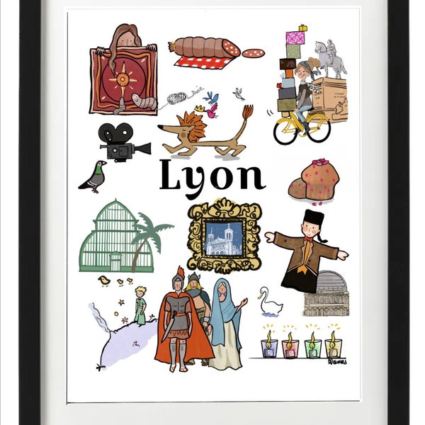 Lyon poster - Etsy France