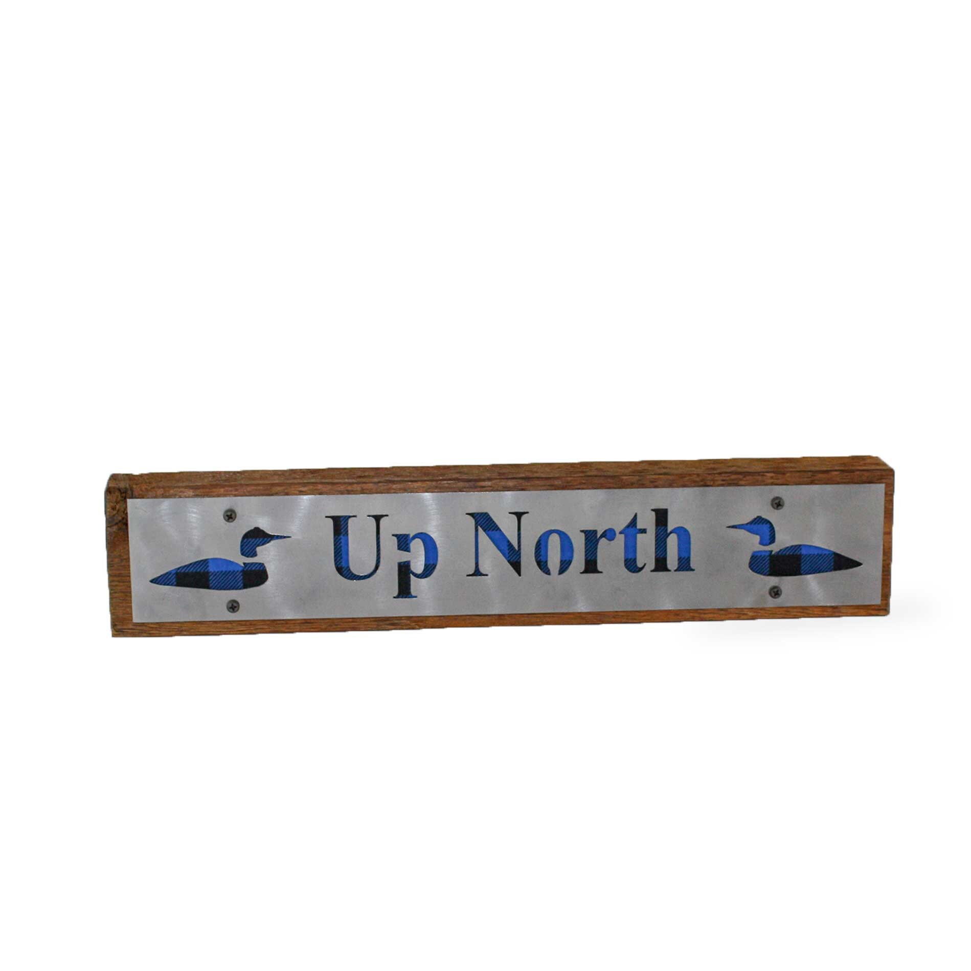 PRICE DROP up North Rustic Cabin or Lodge Art Sign Metal on Wood ...