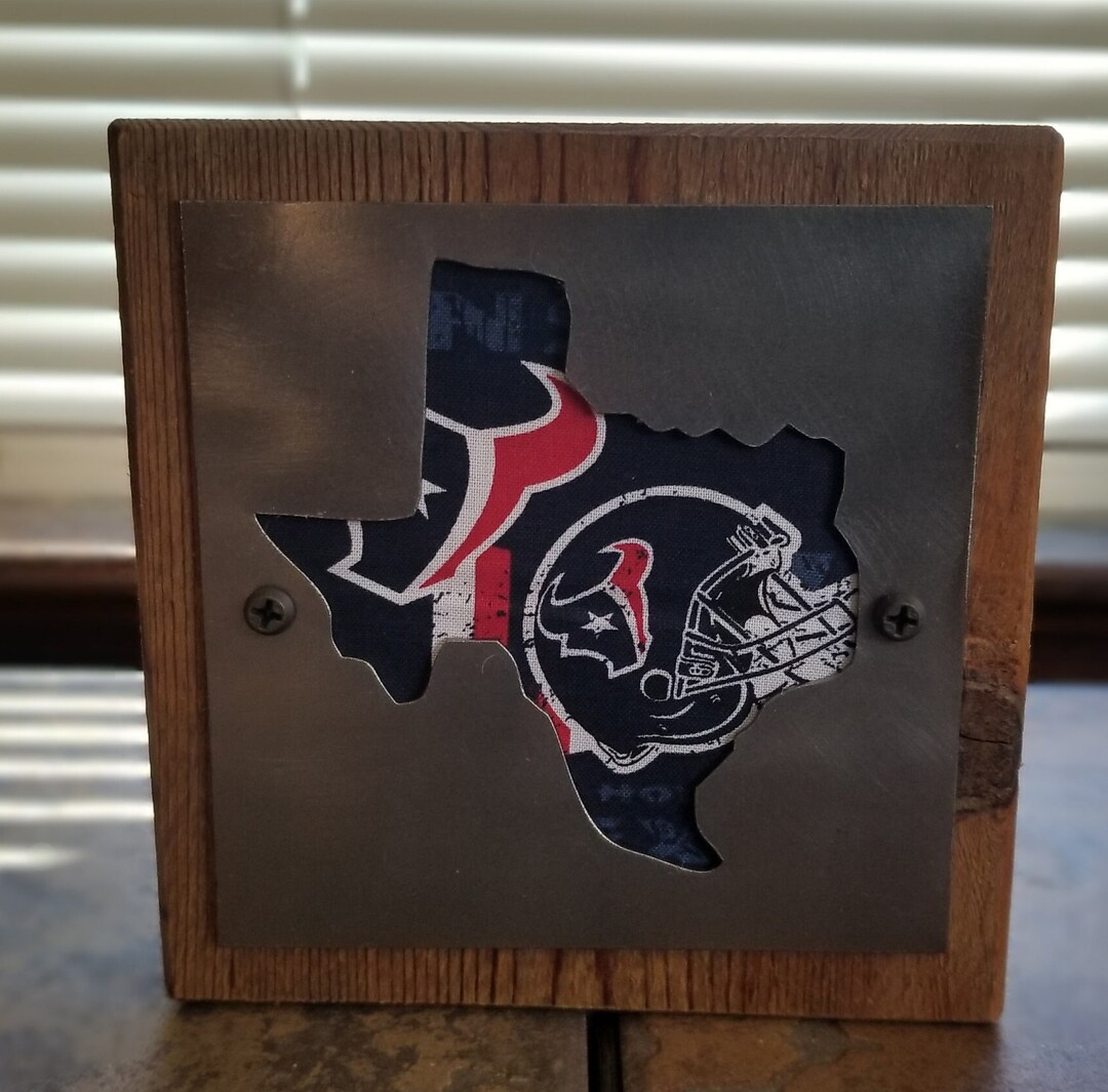 Houston Texans Football Wood and Metal Sign - Etsy