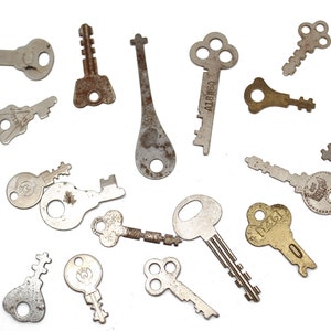 Flat Keys Lot of 10 Old Keys Used Various Assortment of Flat - Etsy