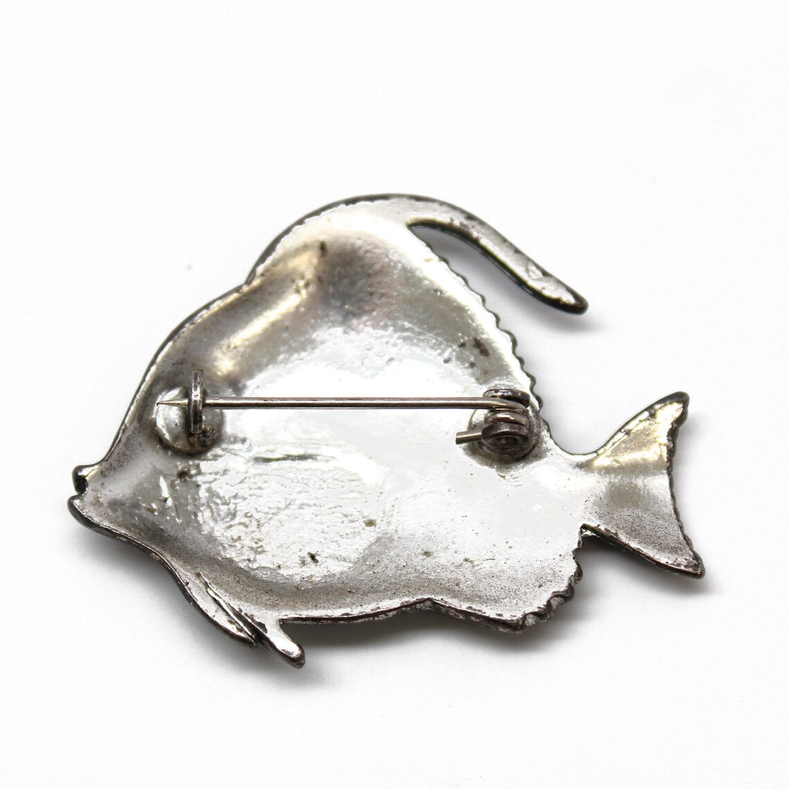 Angel Fish Brooch Copper Green Color Fish Pin Vintage - Etsy