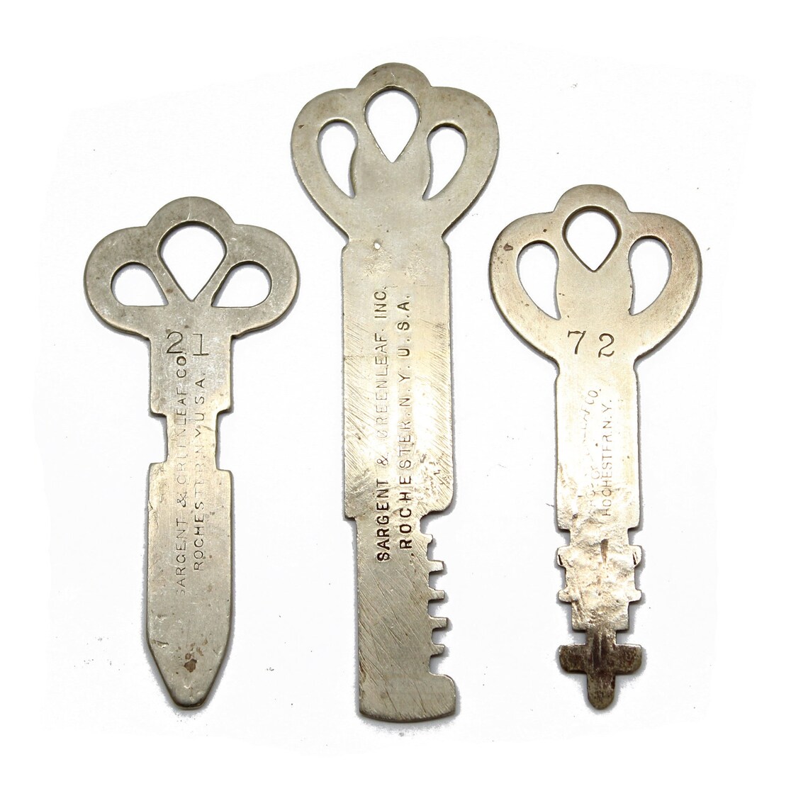 Sargent & Greenleaf Keys Lot of 3 Rochester NY Crown Top - Etsy