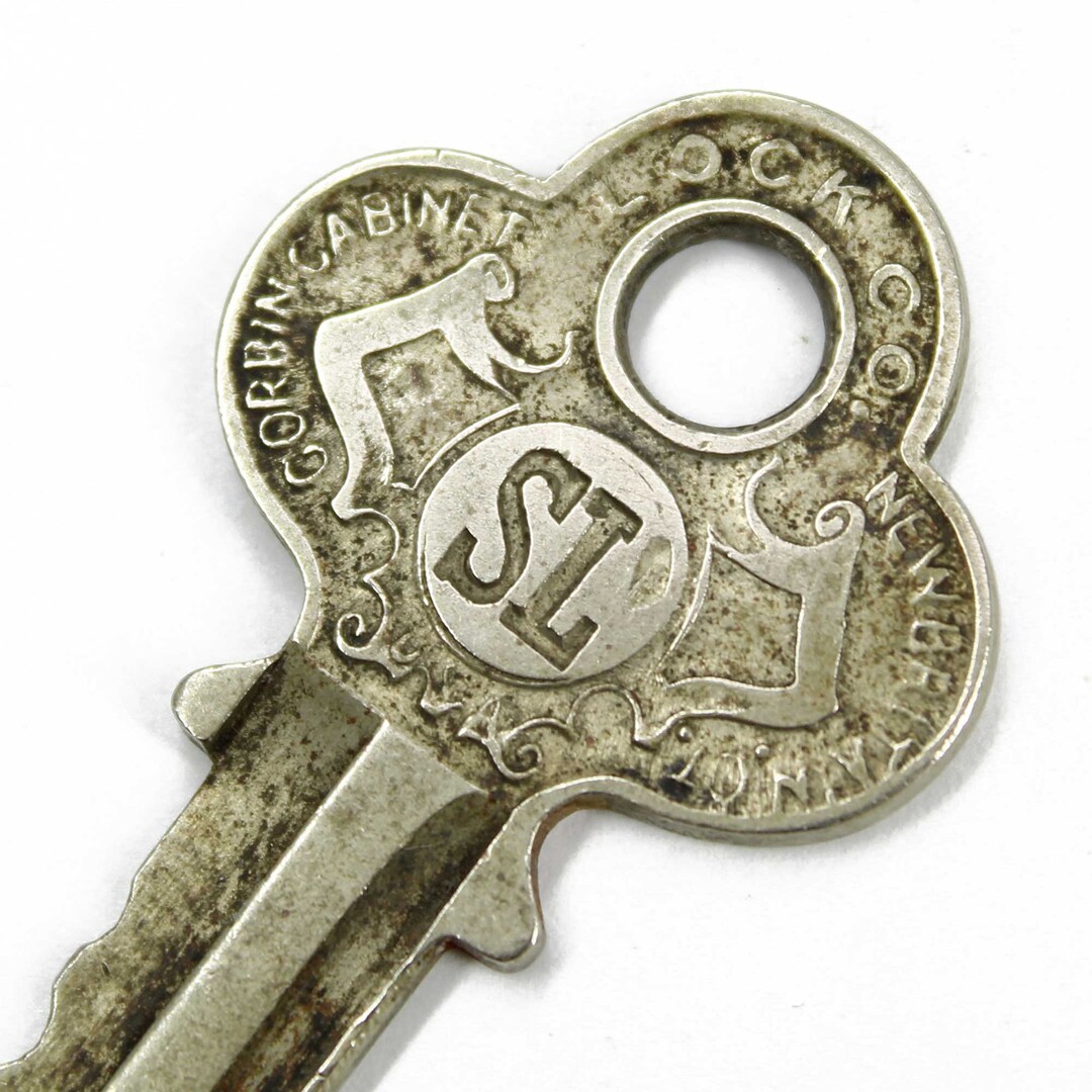Corbin Key, SL Corbin Cabinet Lock Co. New Britain CT Key, Antique Key ...