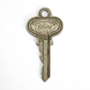 One Vintage Russwin Key Made in USA, One Ornate Fancy Bronze Key for ...
