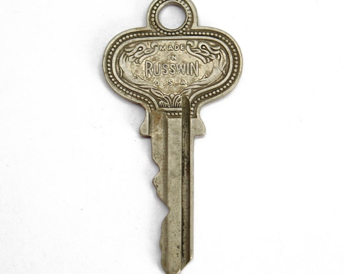 One Vintage Russwin Key Made in USA, One Ornate Fancy Bronze Key for ...