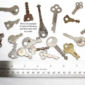 Flat Keys, Lot of 10 Old Keys, Used Various Assortment of Flat Vintage ...