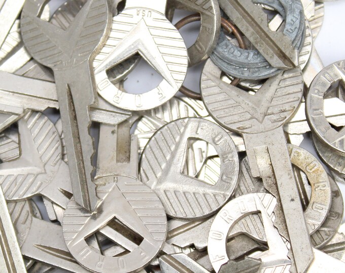 Vintage Ford Key, Antique Automotive Key, Round Top Ford Car Key, Key ...