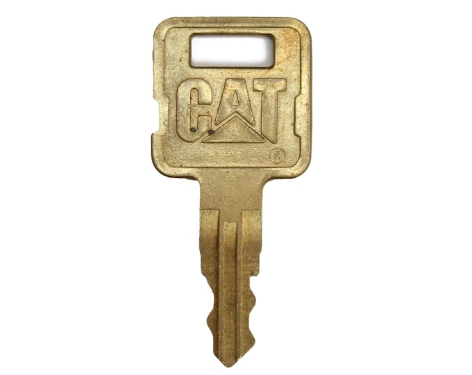 Vintage CAT Caterpillar Key 5P8500, Heavy Equipment Key, CAT ...