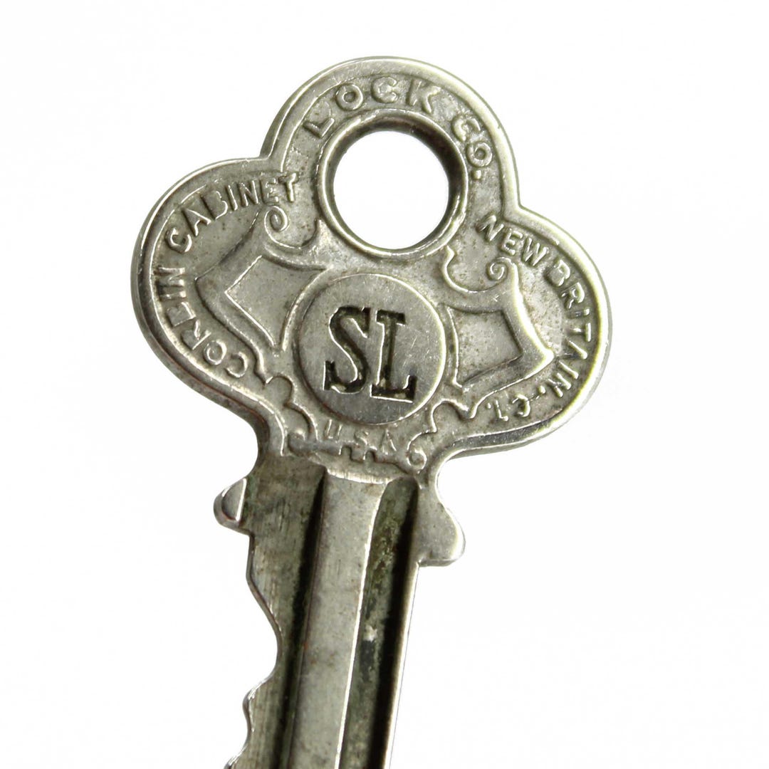 Corbin Key, SL Corbin Cabinet Lock Co. New Britain CT Key, Antique Key ...