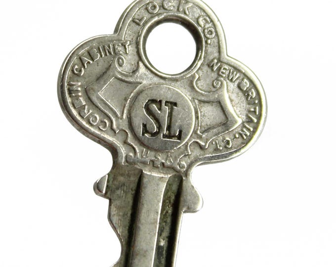 Corbin Key, SL Corbin Cabinet Lock Co. New Britain CT Key, Antique Key ...
