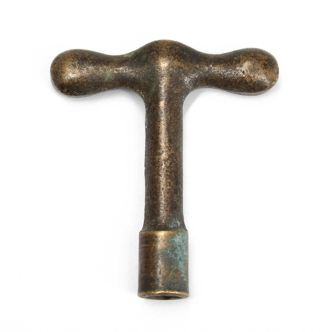 Brass Key With Square Shaft, Radiator Key , Clock Winder, Winding Key ...